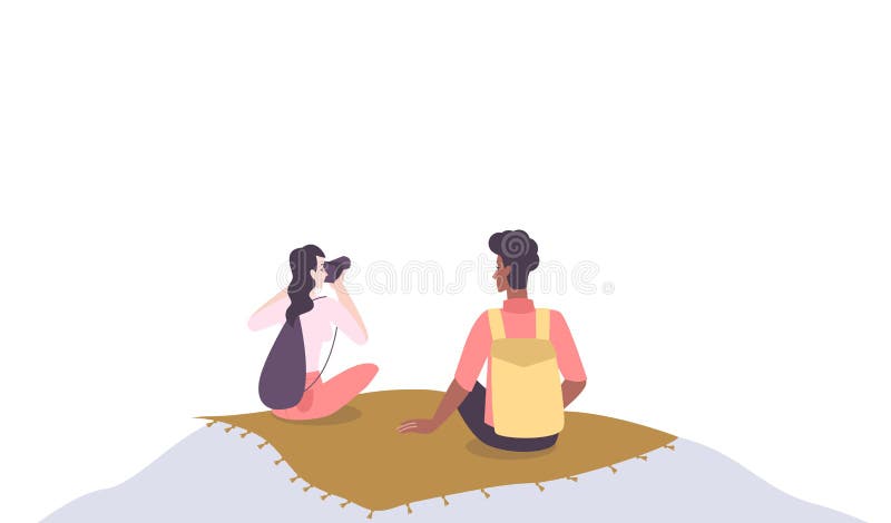 People Resting Illustration Stock Illustration - Illustration of ...
