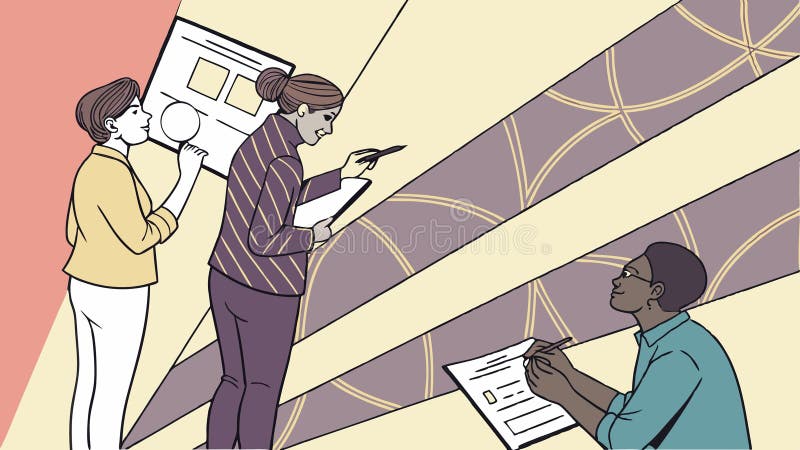 People Reviewing Documents Illustration Business Analysis, Vector ...