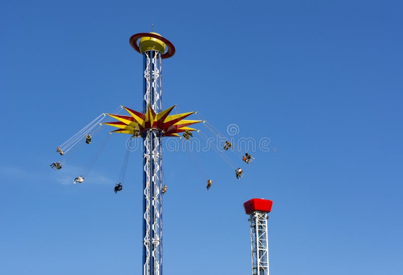 Amusement Park, Metal Carousel Rides Stock Image - Image of wheel ...