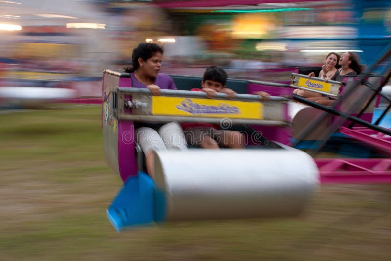People Ride the Scrambler at County Fair Editorial Stock Image - Image ...