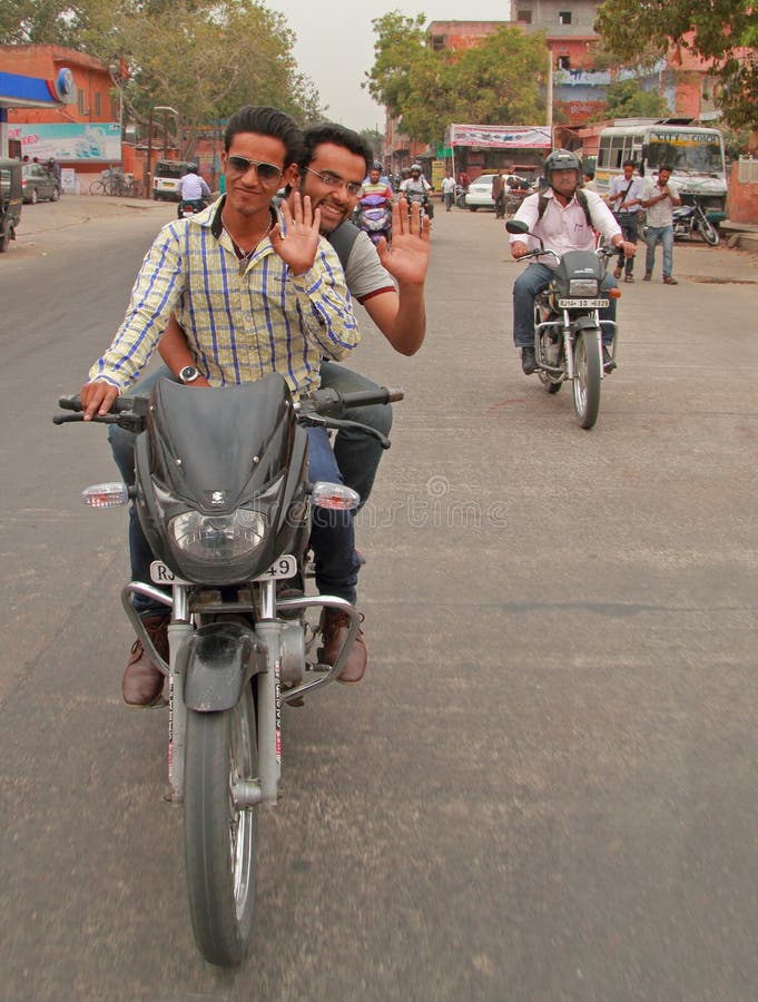 People are Riding on Bikes in Jaipur, India Editorial Stock Photo ...