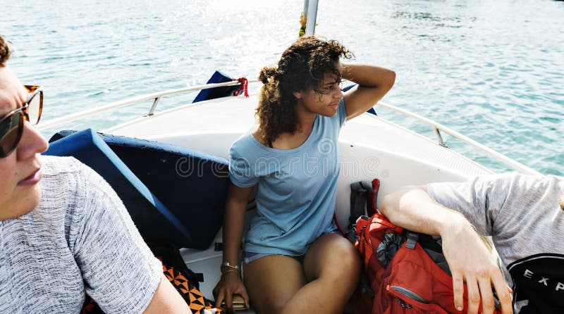 People Riding a Boat Together Stock Image - Image of lifestyle, leisure ...