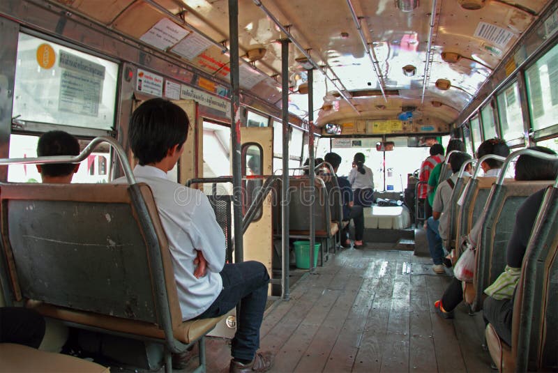 People are Riding in Bus, Bangkok, Thailand Editorial Image - Image of ...
