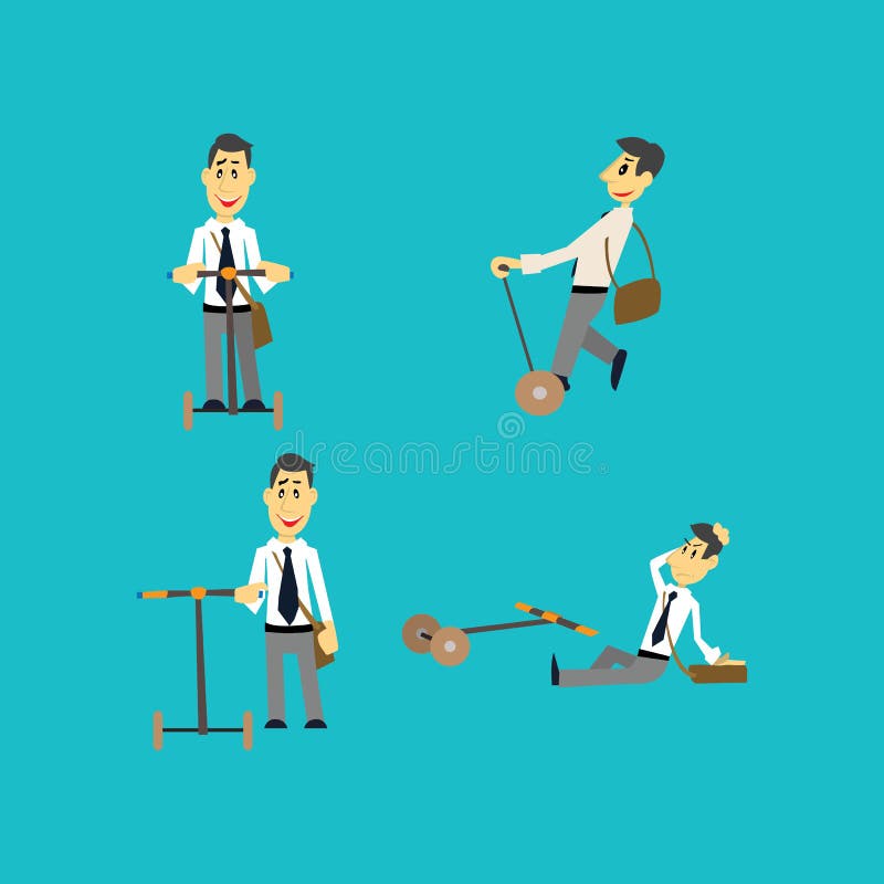 People riding stock vector. Illustration of modern, self - 75638757