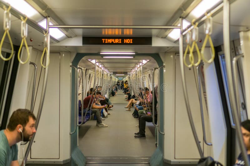 People Riding in the Subway Editorial Stock Image - Image of editorial ...