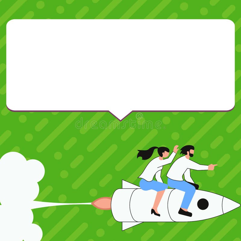 People on Rocket Ship Launching Fast Straight Up. Spaceship Drawing ...