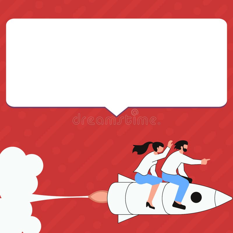 People on Rocket Ship Launching Fast Straight Up. Spaceship Drawing ...