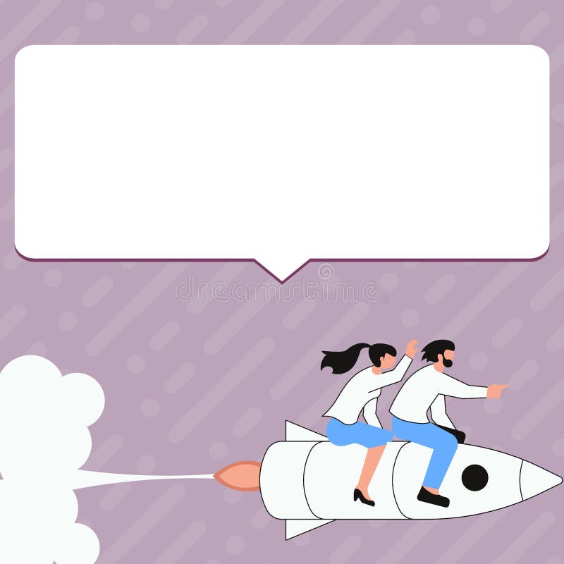 People on Rocket Ship Launching Fast Straight Up. Spaceship Drawing ...