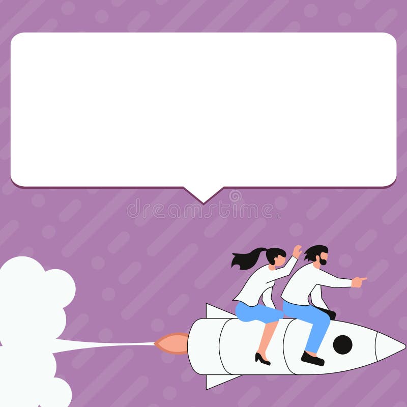 People on Rocket Ship Launching Fast Straight Up. Spaceship Drawing ...