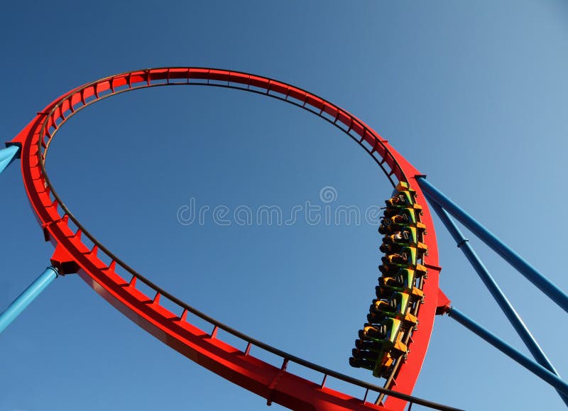 Rollercoaster ride stock image. Image of ride, park, fall - 1257233