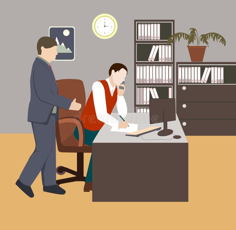 Office life. stock vector. Illustration of business - 100636376