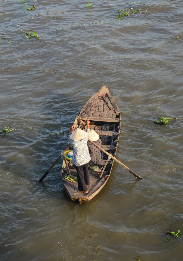 People Rowing Boat on River in an Giang, Vietnam Editorial Photography ...