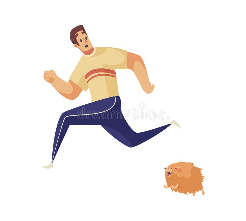 Scared Running Man Composition Stock Vector - Illustration of runaway ...