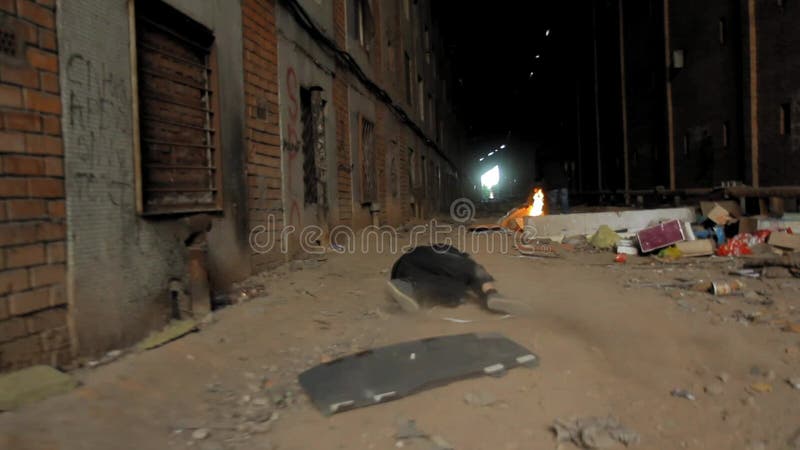 People run from danger stock footage. Video of horror - 74548998