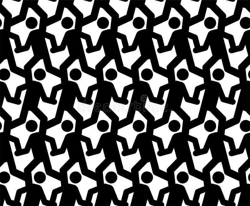 People Run Pattern. People Walking Background Stock Vector ...