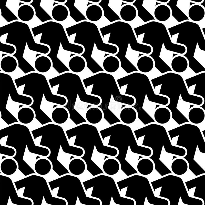 People Run Pattern. People Walking Background Stock Illustration ...