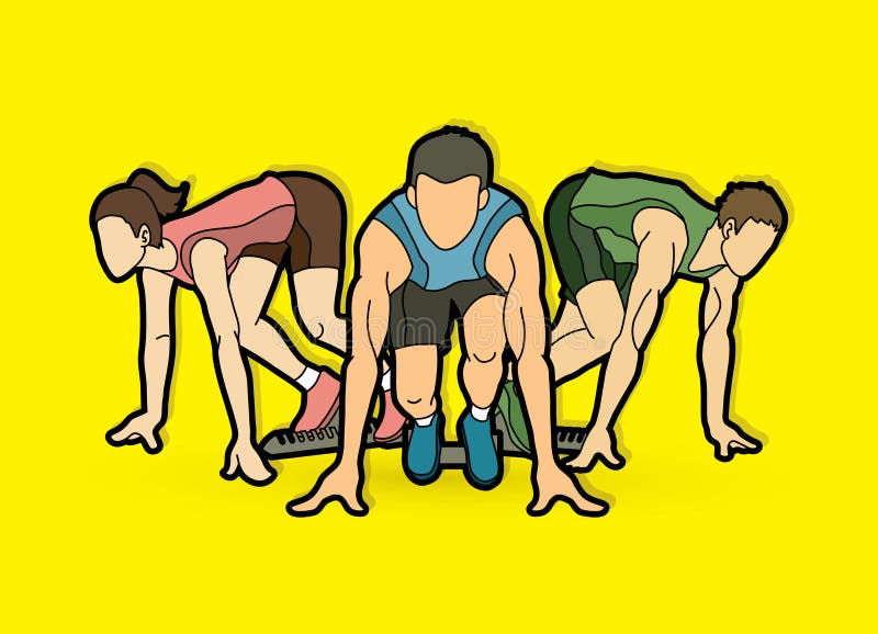 People Run, Runner, Marathon Running, Team Work Running, Group of ...