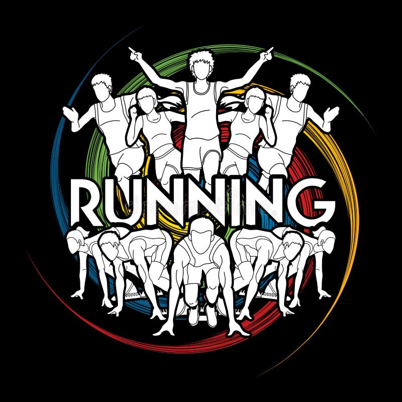 People Run, Runner ,Marathon Running, Team Work Running, Group of ...
