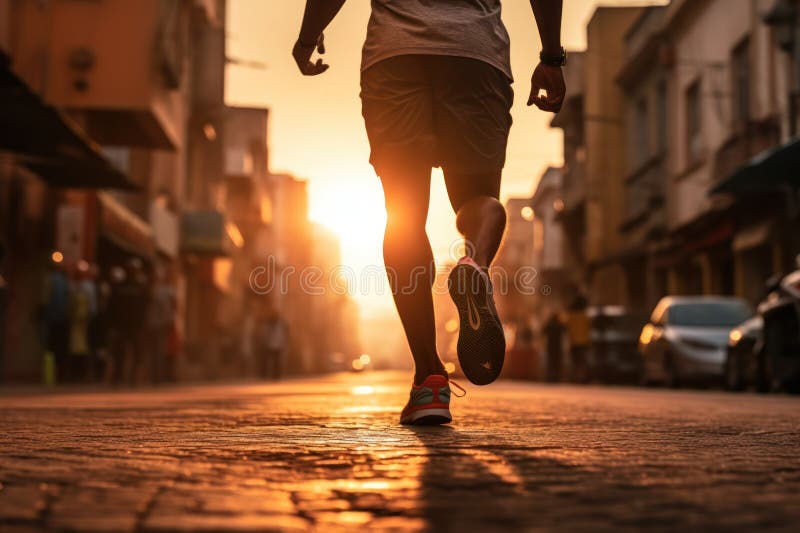 People Running in the City . Generative AI Stock Photo - Image of city ...