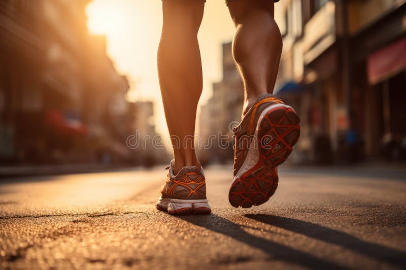 People Running in the City . Generative AI Stock Photo - Image of ...