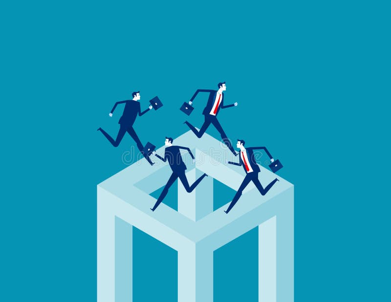 Running Geometric Concept Design Colour Illustration Vector. Stock ...