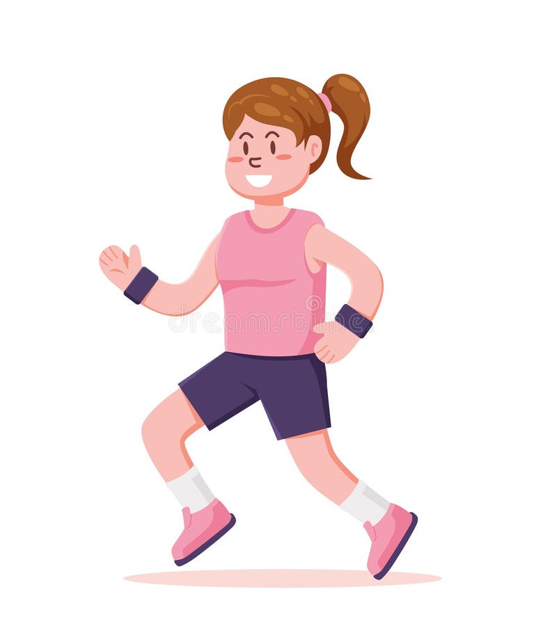 People Running Jogging Exercise and Athlete Vector Illustration Stock ...