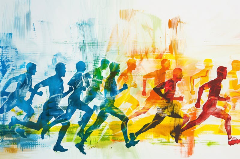 People Running in a Race stock image. Image of sports - 317962813
