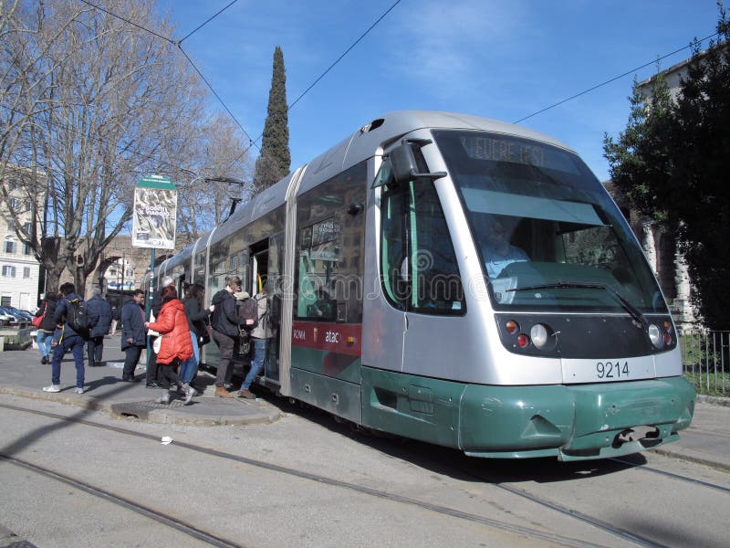 Bus stop in Rome editorial photography. Image of apollo - 140785982