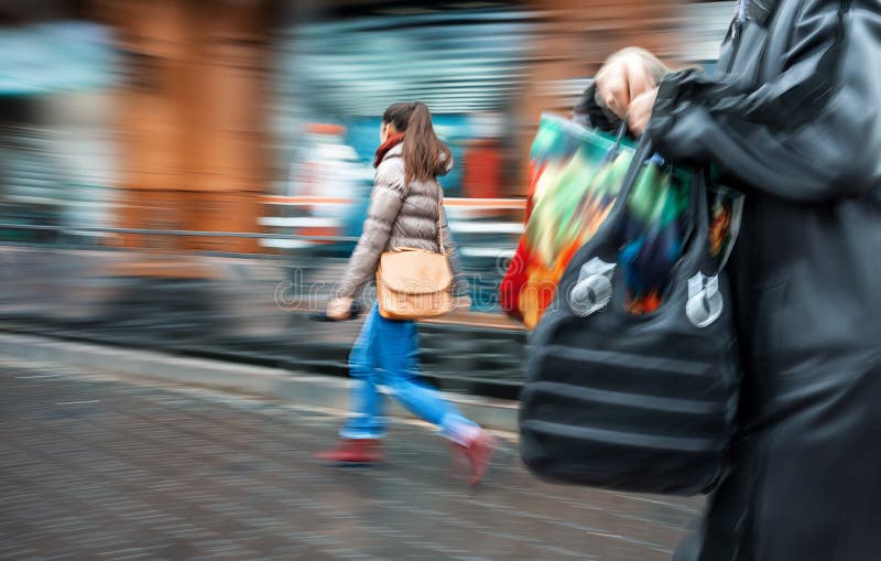 People at Rush Hour Walking in the Street Stock Image - Image of human ...