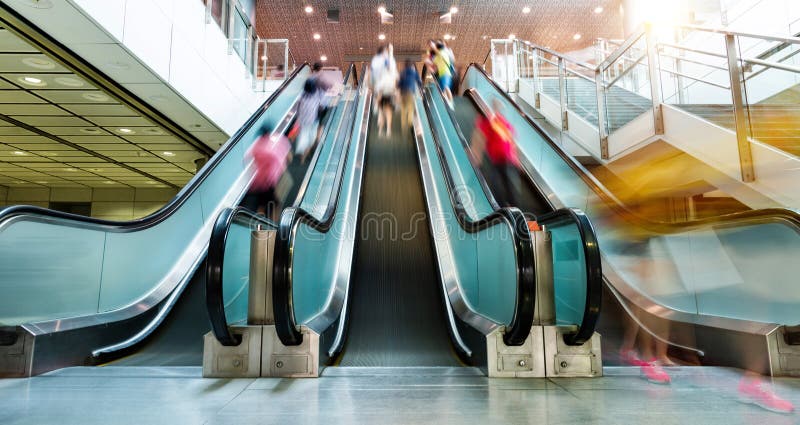 People Rushing on Escalator Stock Photo - Image of businesspeople ...