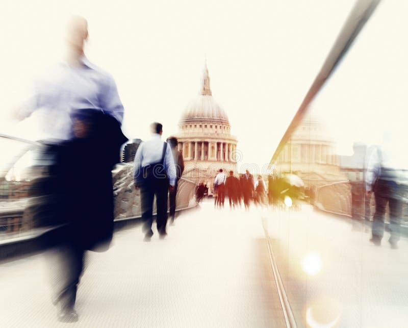 People Rushing in London Concept Stock Image - Image of crowd ...