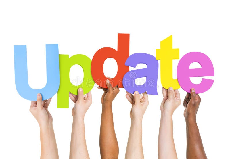 People S Arms Raised Holding Word Update Stock Image - Image of ... People S Arms Raised Holding Word Update Stock Image - Image of ...