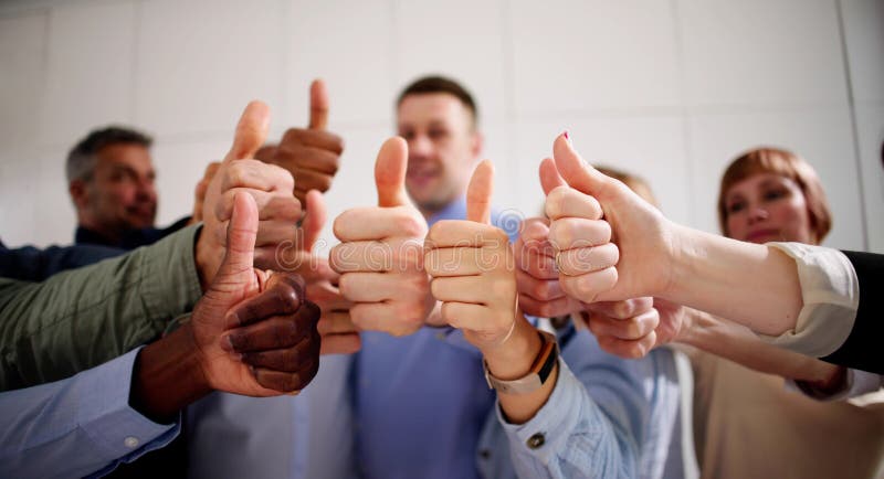 People S Hand Showing Thumb Up Sign Stock Image - Image of thumb, crowd ...
