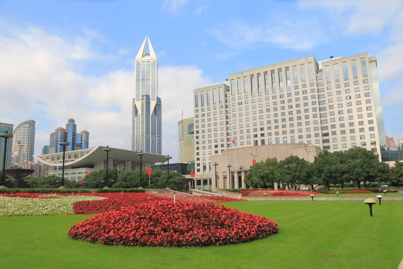 People`s Square Cityscape Shanghai China Stock Photo - Image of ...