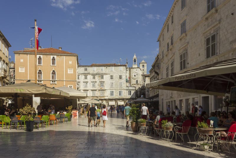 People`s square in Split editorial stock photo. Image of historic ...