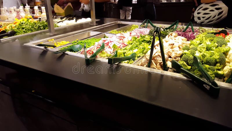 People Serving Fresh Food at Salad Bar 4k Stock Video - Video of lunch ...