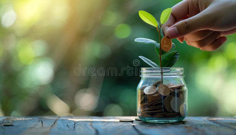 People Saving Money and Invest Concept. Stock Illustration ...