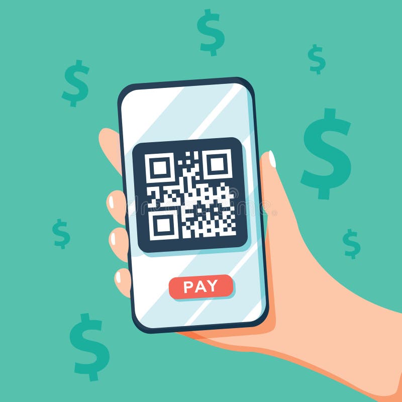 People Scan QR Code Vector Illustration Concept, People Use Smartphone ...