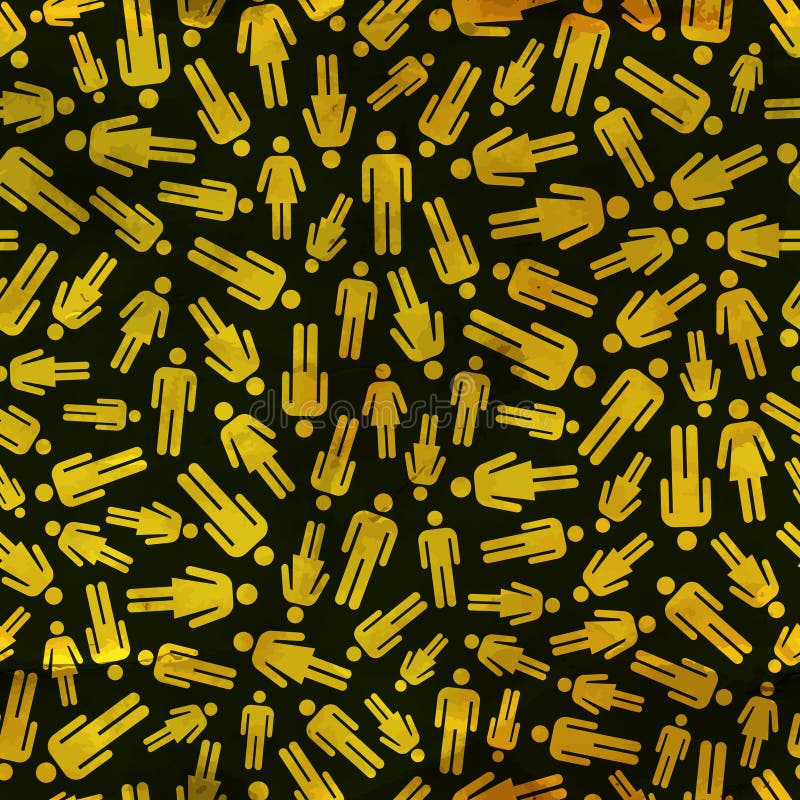 People. Seamless pattern. stock vector. Illustration of community ...