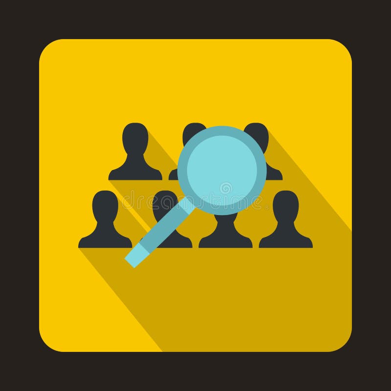 People Search Icon, Flat Style Stock Vector - Illustration of choice ...