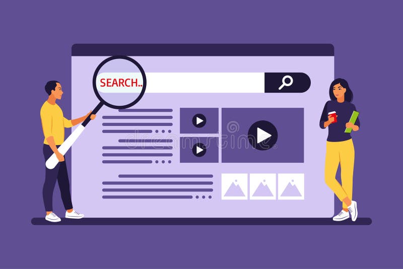 People Searching for Information. Web Search Concept. Vector ... People Searching for Information. Web Search Concept. Vector ...