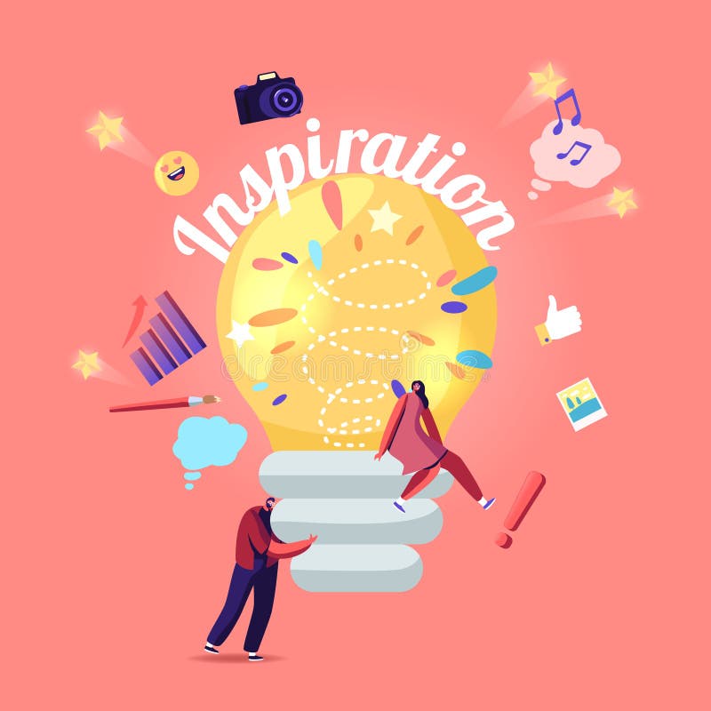 People Searching New Insights, Inspiration, Creative Idea Concept. Tiny ...