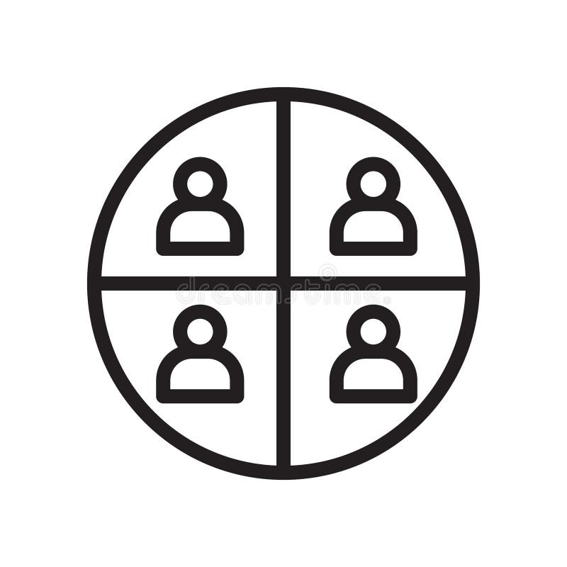 People Segmentation Icon Black Line Art Vector Logo Stock Vector ...