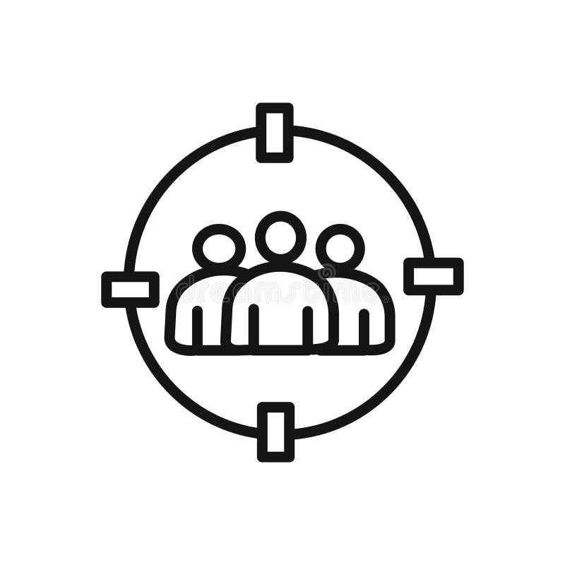 People Segmentation Icon Linear Graphics Set Vector Stock Illustration ...