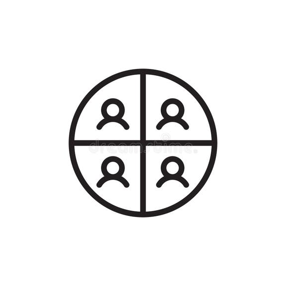 People Segmentation Icon Outline Vector for Web Ui Stock Vector ...