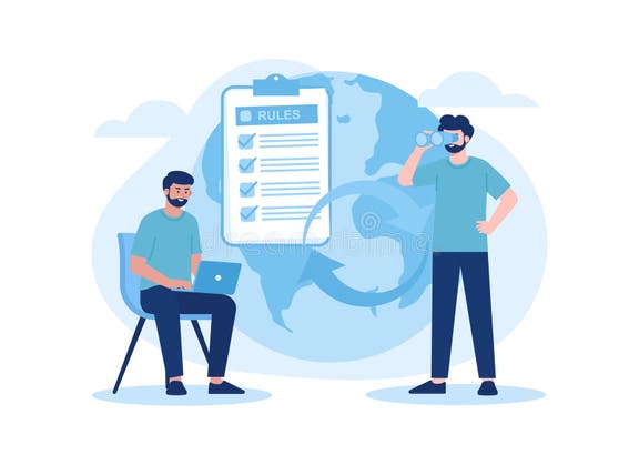 People Selecting Business Rules Trending Flat Illustration Stock Vector ...