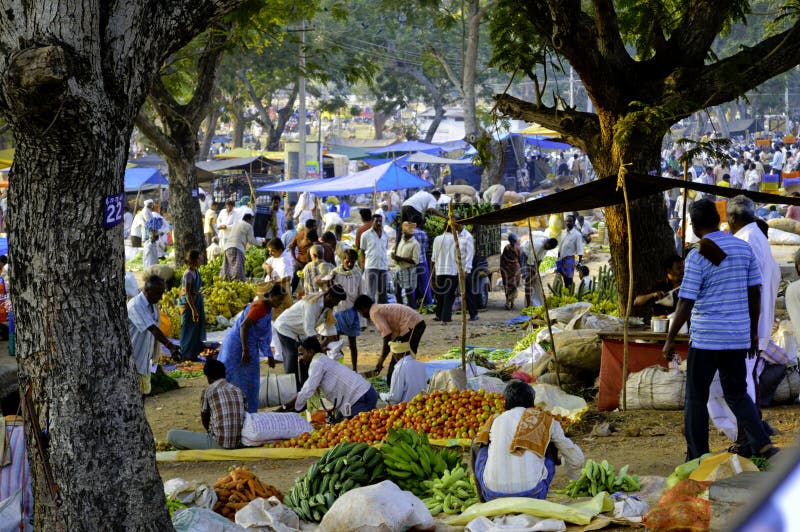 Indian rural market editorial stock image. Image of village - 29804574