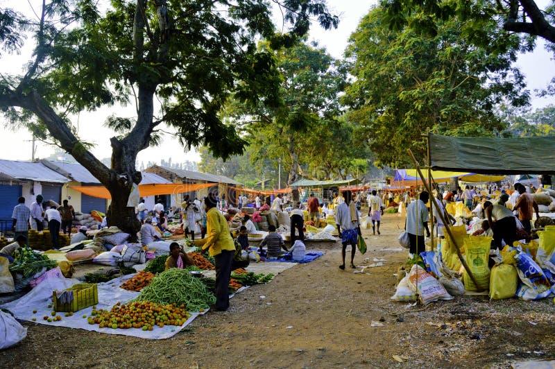 Indian rural market editorial stock photo. Image of crowd - 29804823