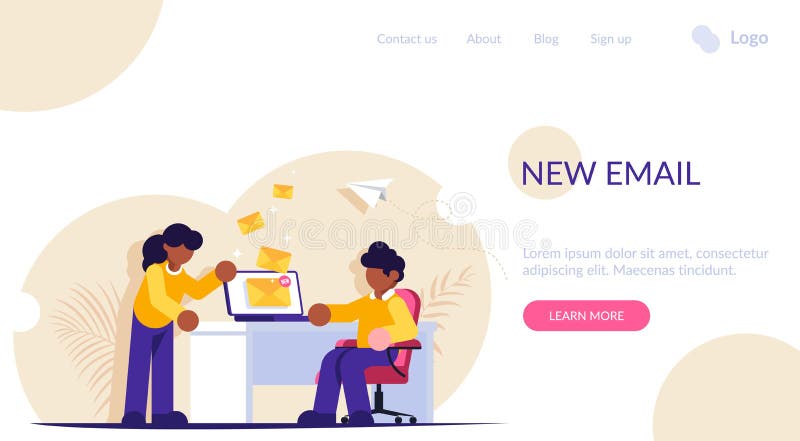 People Send or Receive a New Email. Notification on Your Computer ...