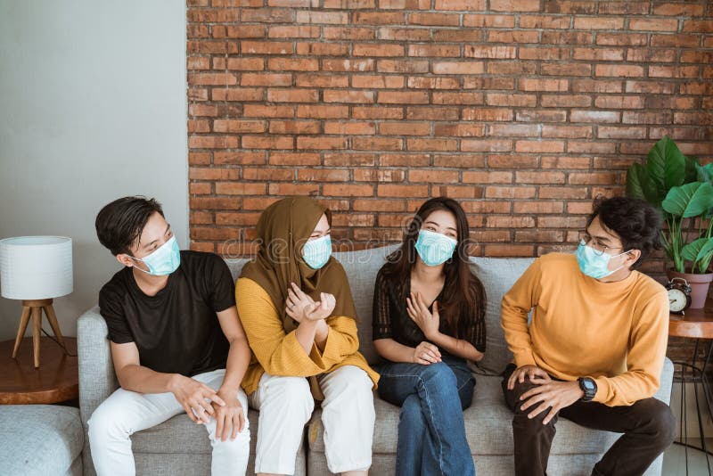 People Separating Avoiding Getting Infection Stock Photo - Image of ...